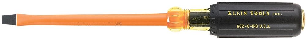 SCREWDRIVER 1000 V 5/16"X6" REF 602-6-INS KLEIN TOOLS — Ferrelam